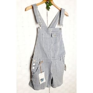 Indigo Rein | Shorts | Indigo Rein Stripe Shortalls In Medium Bluewhite ...
